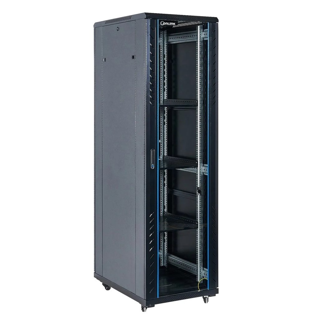 Rack de Piso Cerrado Onlink 42U 600x600x2054mm con Puerta Frontal de ...